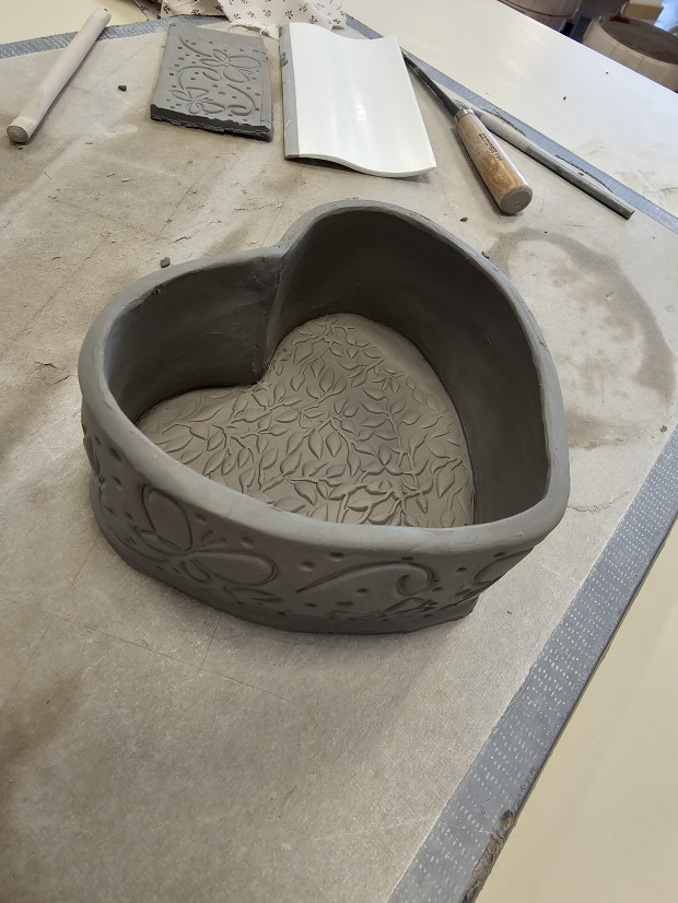 Hand Built Ceramic Heart Shaped Bowl | View Arts Center