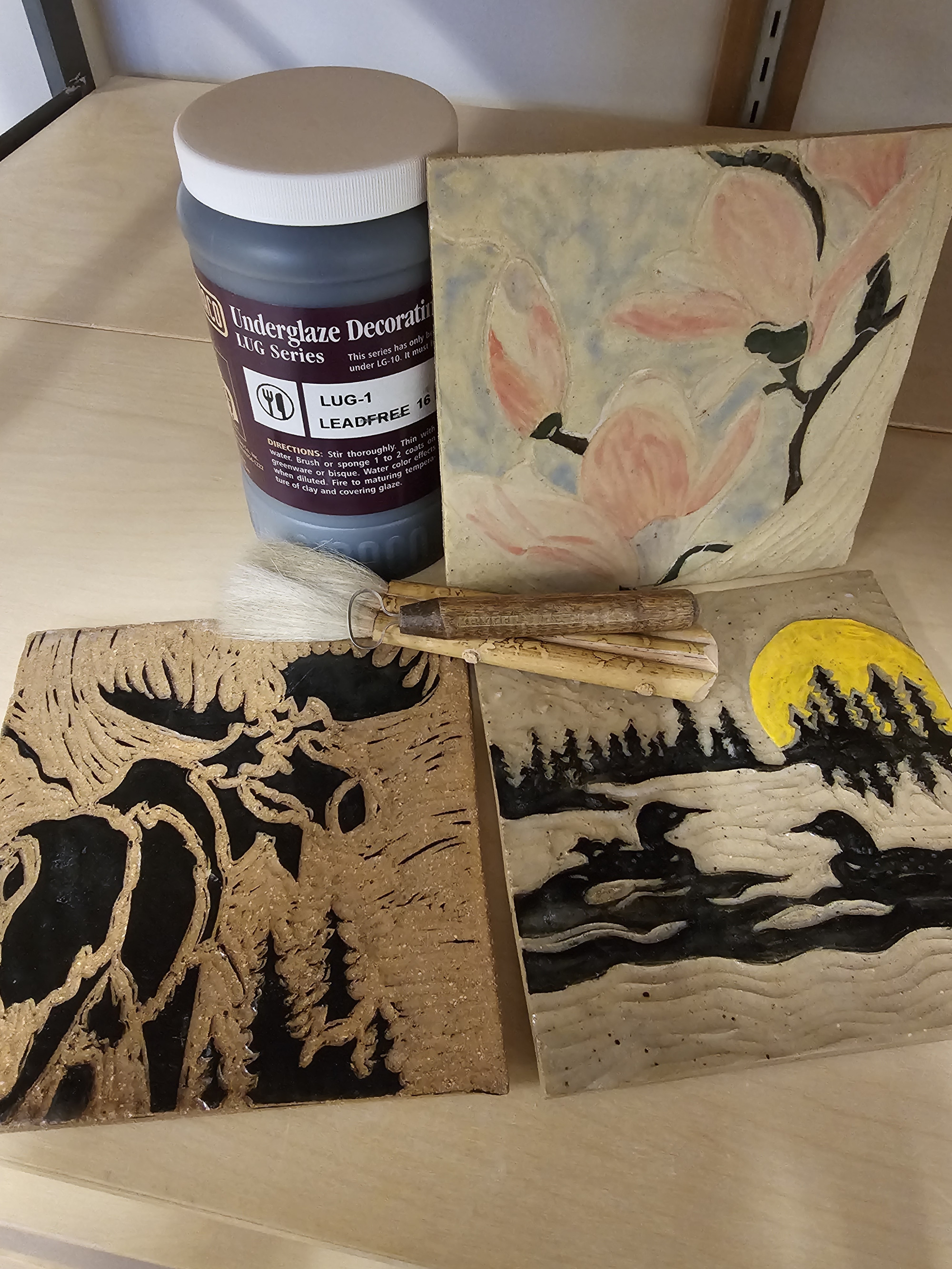 Sgraffito Tile Hot Plate | View Arts Center